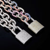 ICEDIAMOND Luxury O-block Chain Locker Charm Pendant Iced Out Bling Co