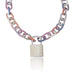 ICEDIAMOND Luxury O-block Chain Locker Charm Pendant Iced Out Bling Co